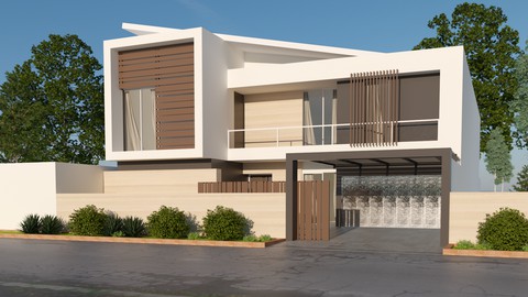 SketchUp Vray exterior realistic rendering Guide - Learning Course